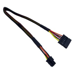 comeap sata power cable for dell inspiron 3653 3650 series, sata 15 pin to mini 6 pin atx adapter compatible part no. gp2jm 15-inch(38cm) (pack of 2)