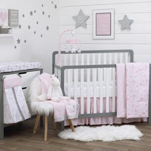 nojo unicorn 4 piece crib bedding set