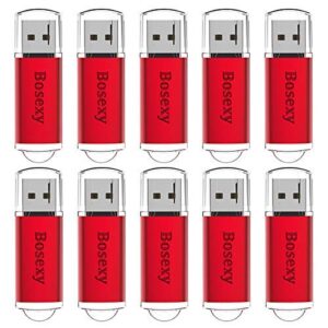 bosexy usb memory sticks usb 2.0 flash drives pen drive 10 pack (64mb, red)