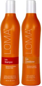 loma daily shampoo (clear formula) and daily conditioner (duo pack) 12 ounce each