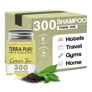 terra pure shampoo, travel size hotel amenities, 1 oz. (case of 300)