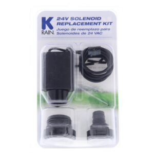 k rain replacement 24v solenoid with universal adapters for irrigation electric valves