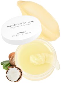 nooni korean lip butter overnight melting balm (applebutter) lip mask, with shea butter and vitamins | hydrating, nourishing, lip balm, soothing, moisturizing, softening, korean skincare