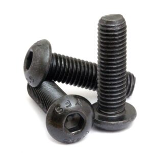 monsterbolts - #6-40 x 1/4" button head socket cap screws, asme b18.3, alloy steel, black oxide, 10 pack