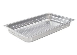 winco spjh-102pf, 2-1/2-inch full-size perforated steam pan, 22 gauge stainless steel sheet pan, serving hotel pan, nsf