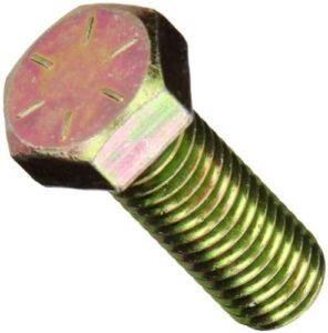 5/8-11 x 1 1/2 hex head cap screws, alloy steel grade 8, zinc yellow plating (quantity: 25 pcs) - coarse thread unc, fully threaded, length: 1 1/2 inch, thread size: 5/8 inch