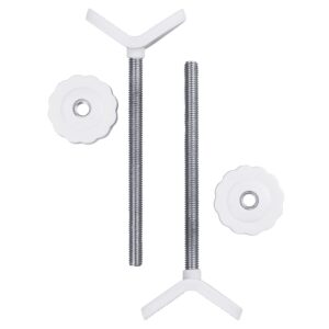 sungrace 2 pack extra long y spindle m8 stair banister baby gate adaptors for dreambaby pressure mounted security and pet safety gates (white, 8mm)