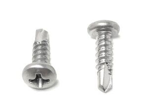 #6x1/2 stainless steel phillips pan head self drilling tapping tek screw (410 stainless steel) 100 pieces 6x1/2