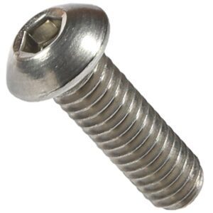 socket button head cap screw, 5/16-18 x 5/8", stainless steel 18-8, hex socket (quantity: 100) coarse thread, 5/16 inch hexagonal allen bolt, length: 5/8 inch, full thread