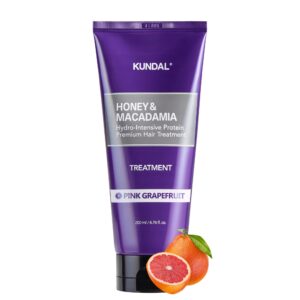 kundal honey&macadamia hydro-intensive protein premium nature hair treatment(pink grapefruit) 500ml