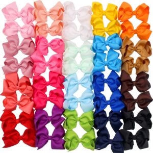 cÉllot 40 pcs 4.5 inch hair bows for girls grosgrain ribbon boutique hair bow alligator clips hair accessories for baby girls toddlers kids in pairs