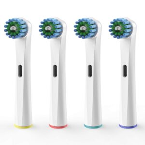 best replacement toothbrush heads for oral-b,compatible with oral-b braun electric toothbrush, 4 count