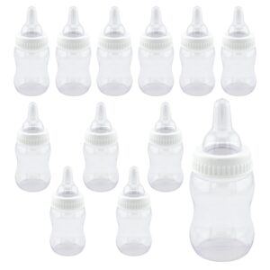 homeford mini nursing bottle baby bottle baby shower favors, 4-inch, 12-count, white