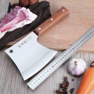 professional bone cleaver knife stainless steel wood handle heavy duty chinese kitchen knife chef knife meat cutter