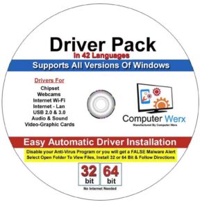 9th & vine compatible driver pack dvd for windows 10, 8.1, 8, 7, vista, xp in 32/64 bit for most computers and laptops