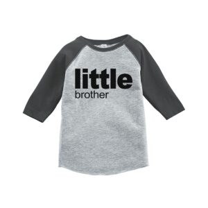 7 ate 9 apparel boy's little brother grey baseball shirt t-shirt 6 months