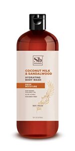 soapbox coconut milk & sandalwood body wash - 16 fl oz