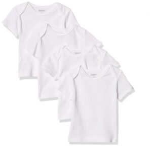 hanes baby t, flexy soft stretch shirt, expandable shoulder, 4-pack, diamond white, 18-24 months