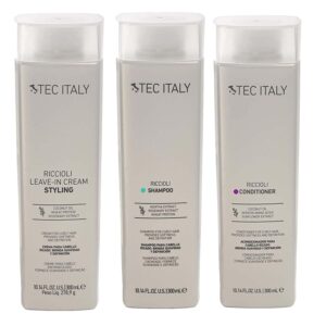 tec italy riccioli curl defining - shampoo, conditioner & leave in cream (pack of 3)