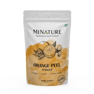 orange peel (citrus aurantium) powder by mi nature - 227 g / 8 oz / 1/2 lb | all natural | vegan | non gmo | for hair & skin care