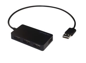 homespot usb2.0 hub 4-port high speed with long extension cable compatible with windows 7/8/10 osx linux