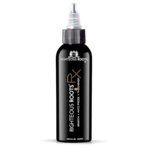 righteous roots rx hair oil for hair growth, anti frizz and thickener best for curly, wavy natural hair and beards. 4fl oz (previously known as hair rx)