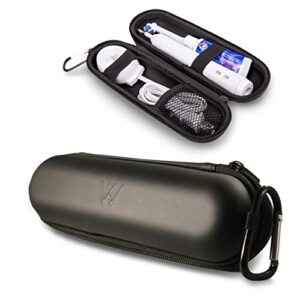 wilken electric toothbrush case | universal travel case | eva toothbrush case | compatible with oral b pro, phillips sonicare and more (black)