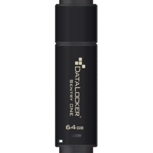 datalocker data locker sentry one encrypted flash drive - 64 gb - usb 3.1-256-bit aes - taa compliant