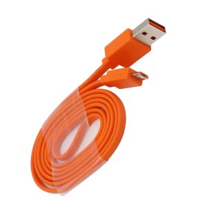 alitutumao upgrade flat replacement usb charging cable compatible with jbl flip 4 flip 3 flip 2 charge 2 charge 3 pulse 2 pulse 3 clip 2 wireless speakers