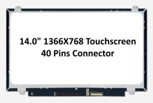 generic new 14.0" hd on-cell touchscreen 40pins laptop led lcd touch screen replacement compatible with b140xtk01.0 hw1a