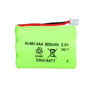 replacement e600-batt battery for axvue baby monitor e600, e622 e662, k820, k882 ni-mh aaa 800mah 3.6v