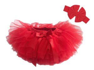 dancina baby bloomer romper tutu skirt ages 6-24 months red