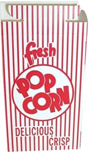 dixie close-top movie theater popcorn box by gp pro (georgia-pacific), 2e, red striped, 2" width, 4.38" length, 7" height, (case of 500)