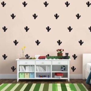 set of 20 - cactus wall decals - 1.5" x 1.5" each - bedroom wall art vinyl stickers - apartment vinyl decal - kids room vinyl wall stickers - wild west cactus wall pattern decals