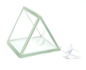 eisco hollow glass prism & stopper, 1.5x1.5" - great for studying snells law of refraction