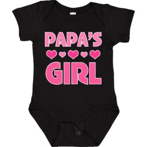 inktastic papas girl granddaughter baby bodysuit newborn 0040 black 309ed