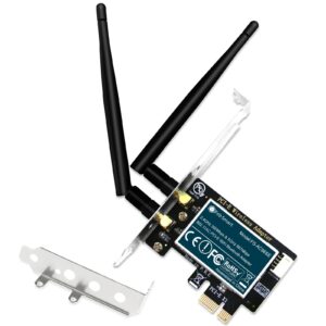 febsmart wireless-ac dual band 1200mbps (2.4ghz 300mbps and 5ghz 867mbps) pci express wifi card for windows xp, 7, 8.x, 10, 11 (32/64bit) and windows server desktop pcs, pcie wifi adapter (fs-ac86se)