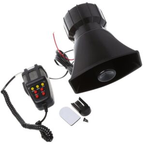 gtp 100w 7 tone partol car truck siren emergency sounds electric horn with mic pa microphone speaker system amplifier megaphone fire ambulance hooter traffic sound