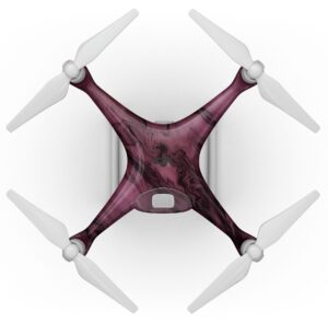 design skinz design skinz black & pink marble swirl v1 full-body wrap decal skin-kit compatible with the drone dji phantom 4 pro