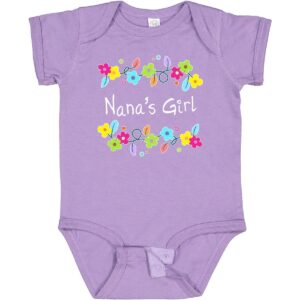 inktastic nanas girl- bright flowers baby bodysuit 6 months lavender 30a26