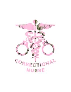 correctional nurse/pink camo decal sticker