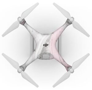 design skinz marble pattern design skinz premium full-body cover wrap decal skin-kit compatible with the drone dji phantom 2 - mixtured pink and gray textured marble