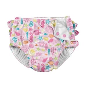 i play girls swim diaper pink sealife-24 months