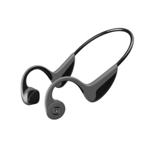 sainyer bone conduction headphones bluetooth 5.0,wireless open ear headphones with built-in mic,sweatproof sports headset for running and workouts (grey)