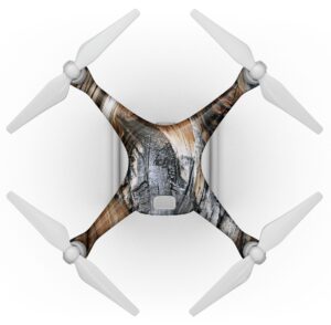 design skinz design skinz raw aged knobby wood full-body wrap decal skin-kit compatible with the drone dji inspire 2