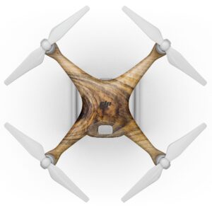 design skinz design skinz light knotted woodgrain full-body wrap decal skin-kit compatible with the drone dji mavic