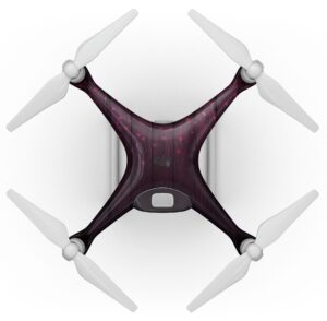 design skinz design skinz falling micro hearts over burgundy planks of wood full-body wrap decal skin-kit compatible with the drone dji inspire 1