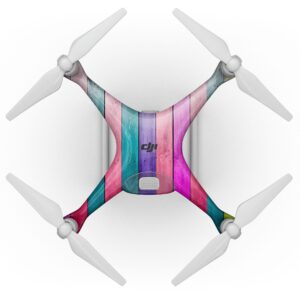 design skinz design skinz vibrant neon colored wood strips full-body wrap decal skin-kit compatible with the drone dji inspire 1