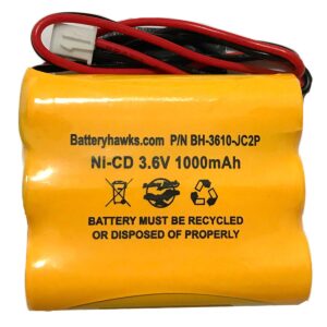 krh15/51 krh-15/51 jleu9 3.6v1000mah osa107 a5289-1 3.6v 1000mah ni-cd battery pack replacement for emergency/exit light