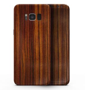 design skinz design skinz bright red ebony woodgrain full-body wrap decal skin-kit for the galaxy s9